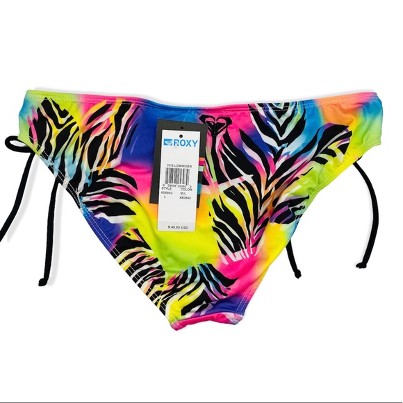 Roxy | Swim | Roxy 8s Tiger Striped Floral Print Bikini Bottom | Poshmark